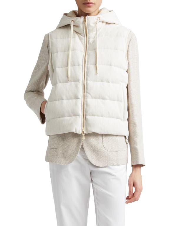 ELEVENTY Hooded Down Puffer Vest